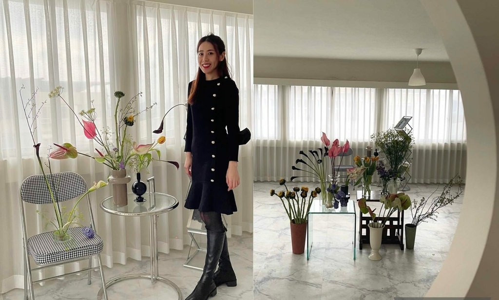 台北花藝課程｜蘢花 Jung Jung Flower 新手友善的棚裡框外花草派對DIY插花課 – Tia妡享慢旅